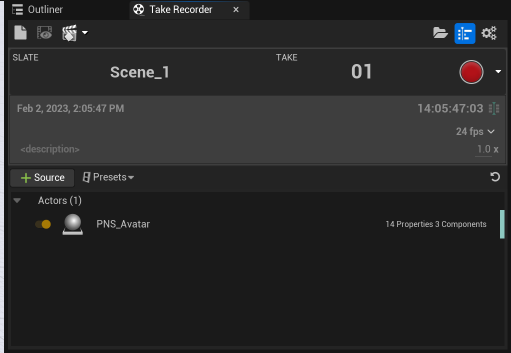 Recording Data in UE5 – PERCEPTION NEURON